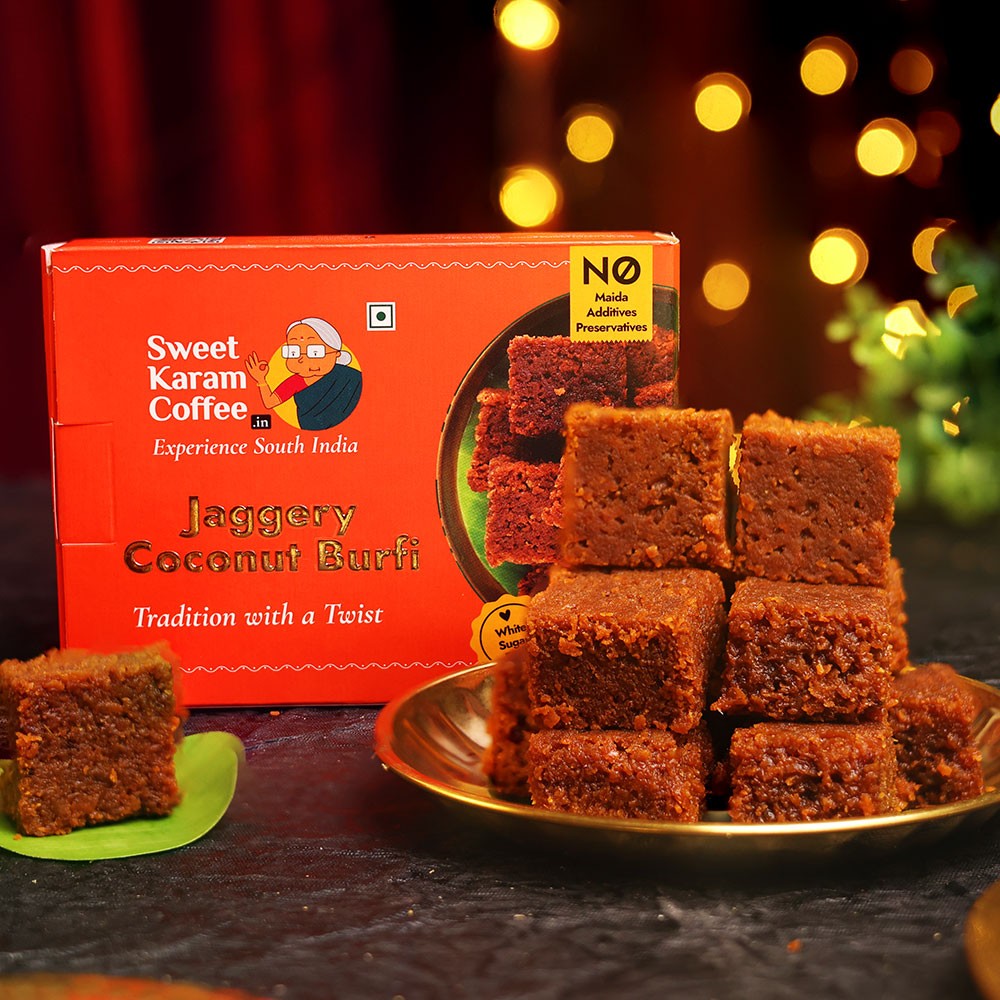 Jaggery Coconut Burfi by Sweet Karam Coffee Price - Buy Online at ₹186 ...