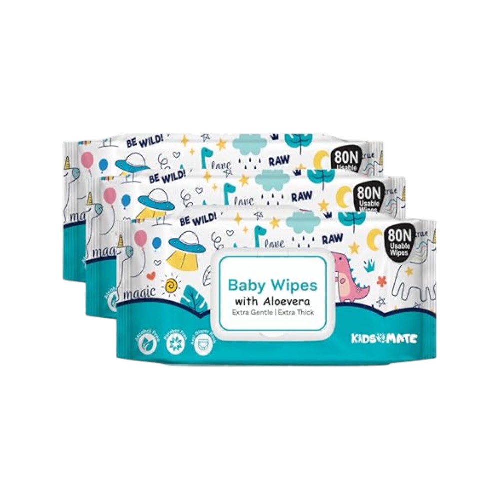 Kidsmate Aloe-Infused Moisturizing Wet Baby Wipes Price - Buy Online at ...
