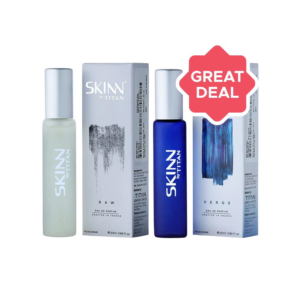 Skinn by Titan Raw Men's Perfume (Raw) + Verge Men Eau de Parfum (Verge ...