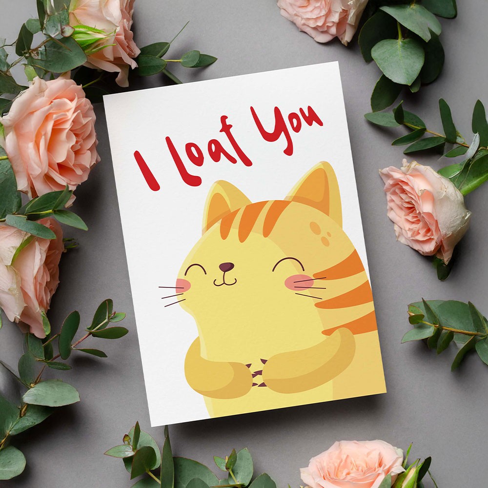 Mad Over Print I Loaf You Greeting Card Price - Buy Online at ₹69 in India