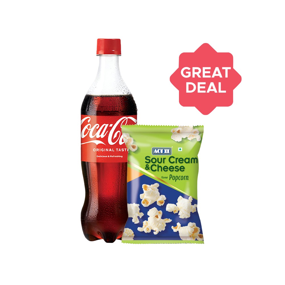 Act II Ready to Eat Sour Cream & Cheese Flavour Popcorn + Coca-Cola ...