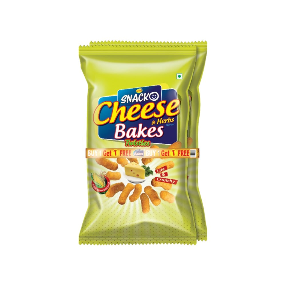 Sundrop Snacko Corn Puffs Cheese & Herbs Bakes - Buy 1 Get 1 Free Price ...