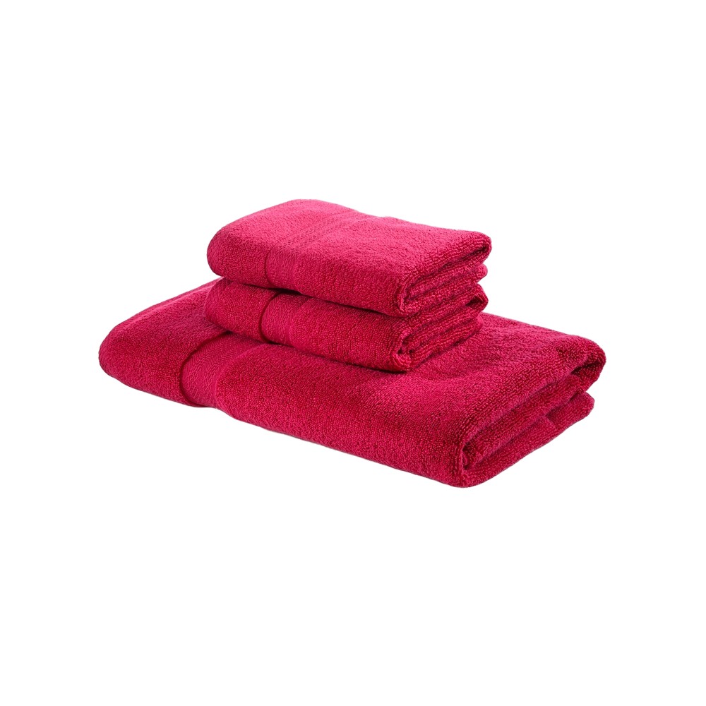 Bianca Paradiso Cotton Bath Towel (60" x 28", Burgundy, 3 pcs) Price ...