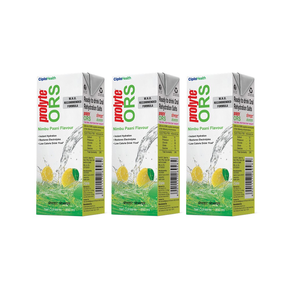 Prolyte Nimbu Paani ORS - Pack of 3 Price - Buy Online at ₹95 in India