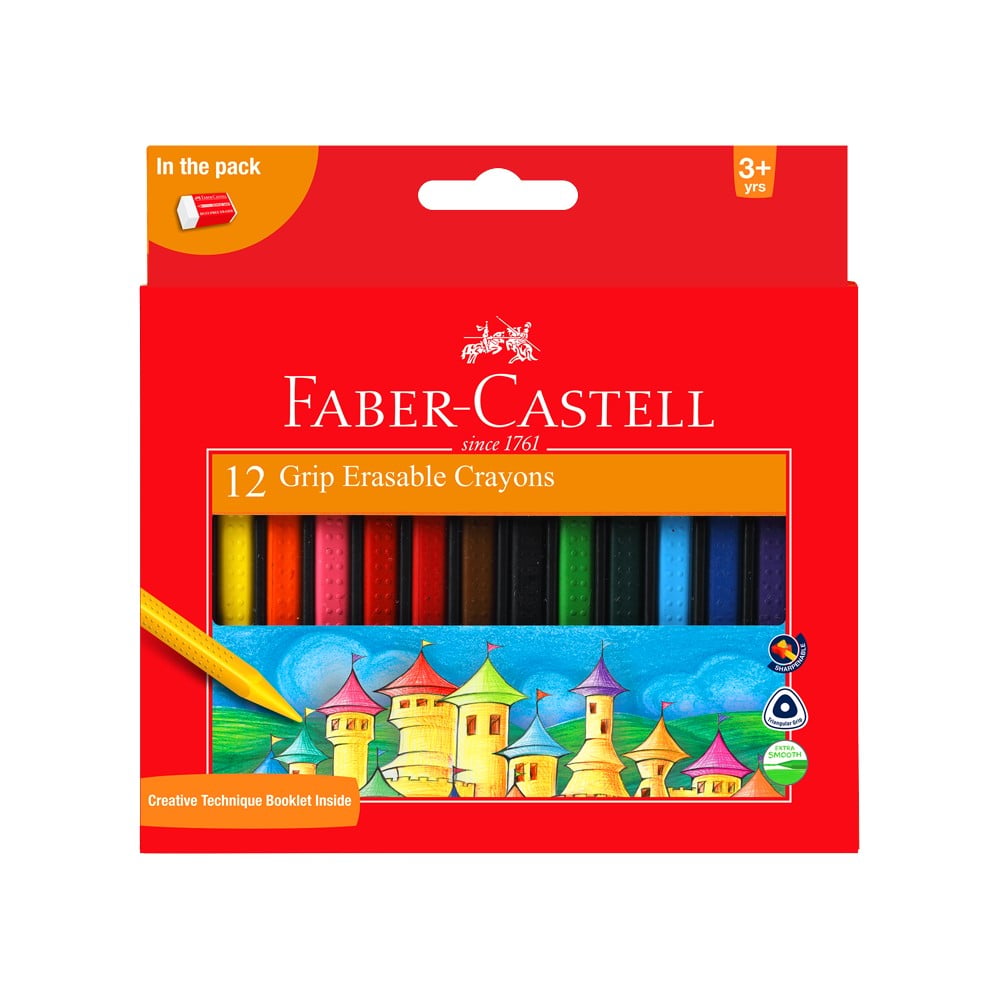 Faber-Castell Grip Erasable Plastic Crayons (Multicolour) Price - Buy ...