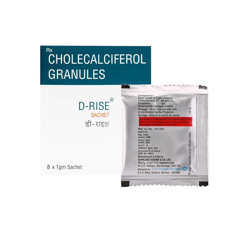D Rise 60000 IU Sachet Price - Buy Online at ₹38 in India