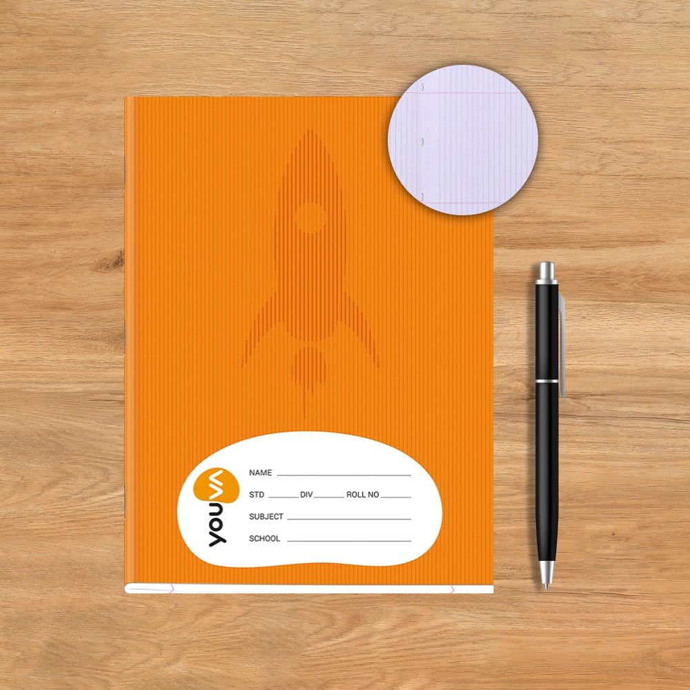 Youva Single Line Notebook (B5, 72 pages, Orange) Price - Buy Online at ...