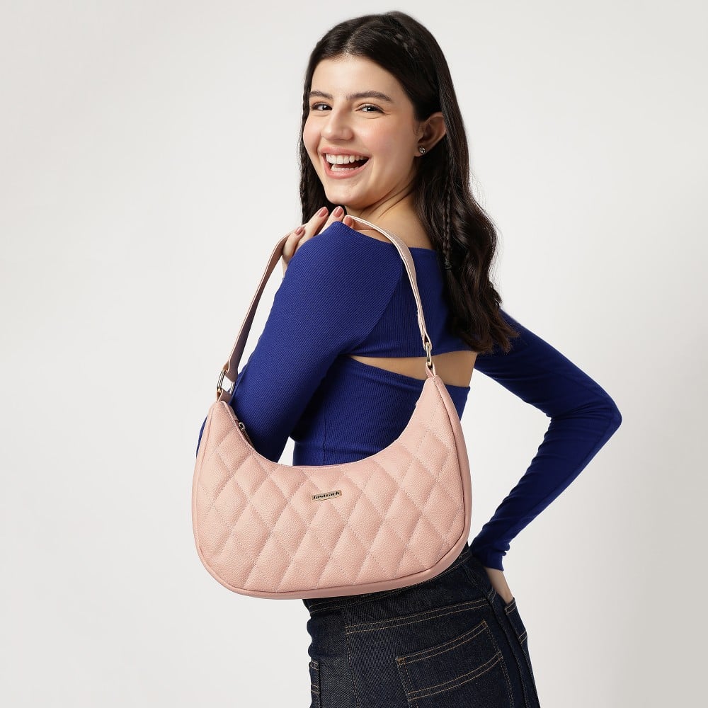 Fastrack Bags Women's Quilted Hand/Shoulder Bag (Pink) Price - Buy ...