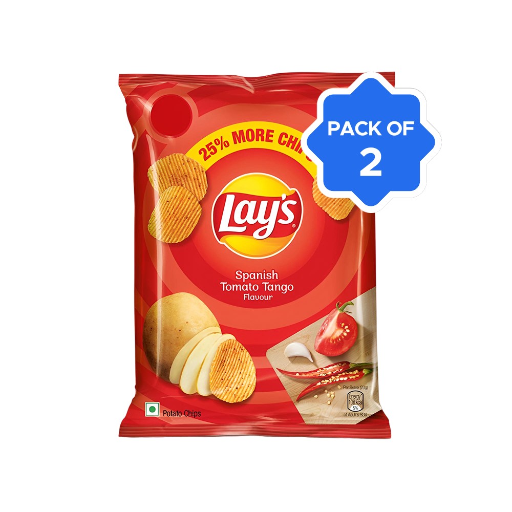 Lay's Spanish Tomato Tango Potato Chips - Pack of 2 Price - Buy Online ...