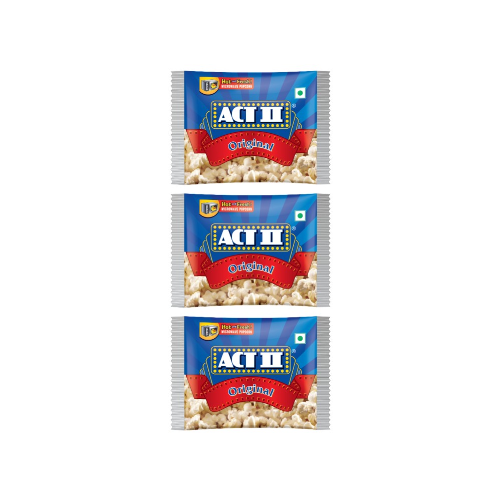 Act II Natural Microwave Popcorn - Pack of 3 Price - Buy Online at Best ...
