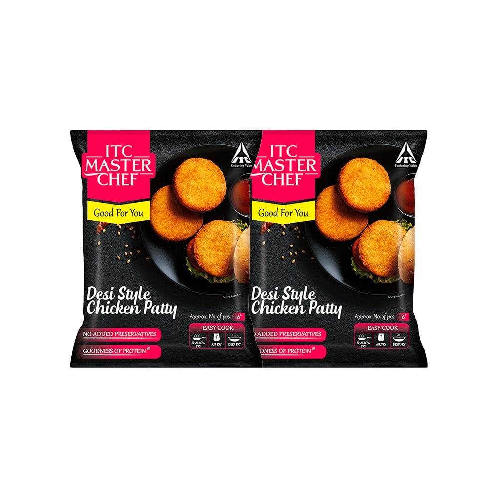 ITC Master Chef Desi Style Chicken Burger Patty - Pack of 2 Price - Buy ...