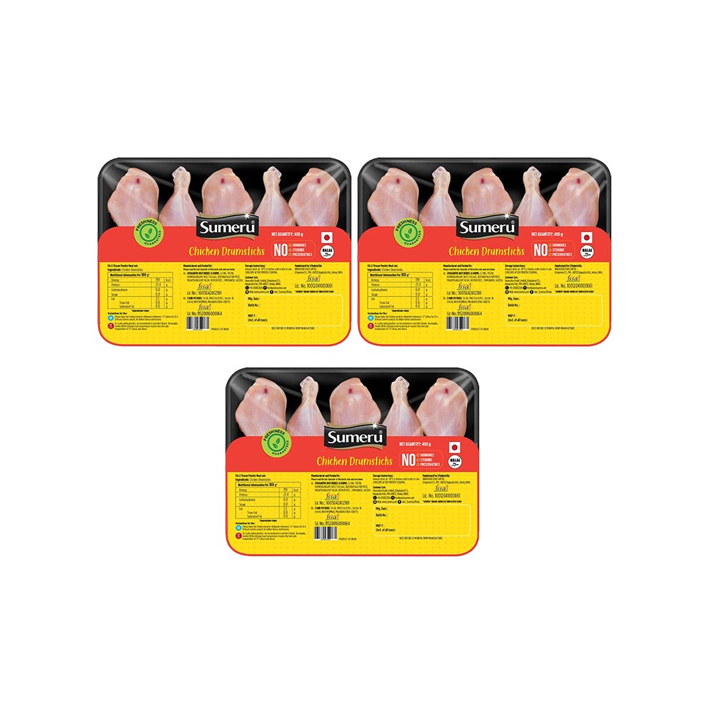 Sumeru Chicken Chicken Drumstick (Frozen) - Pack of 3 Price - Buy ...