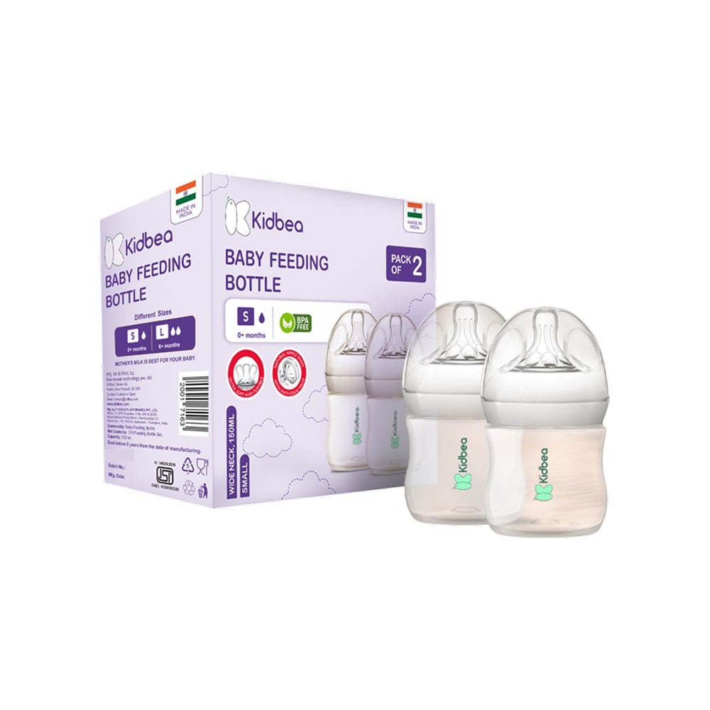Kidbea Baby Feeding Bottle - Pack of 2 (150 ml, Transparent) Price ...
