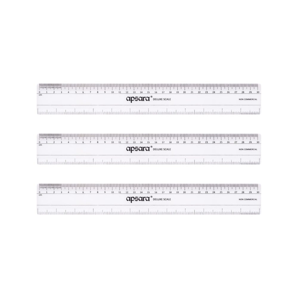 Apsara Deluxe 30cm Scale - Pack of 3 (Transparent) Price - Buy Online ...