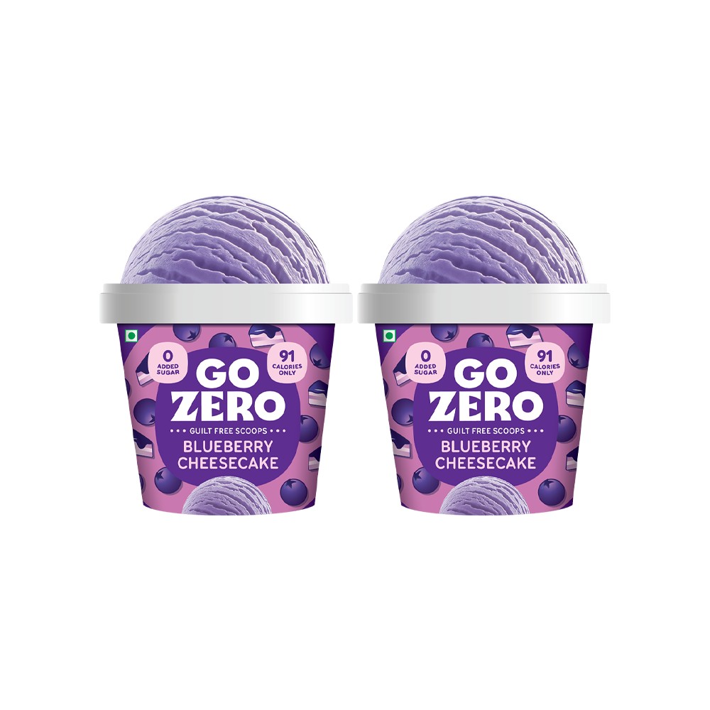 Go Zero Blueberry Cheesecake Guilt Free Ice Cream Cup - Pack of 2 Price ...
