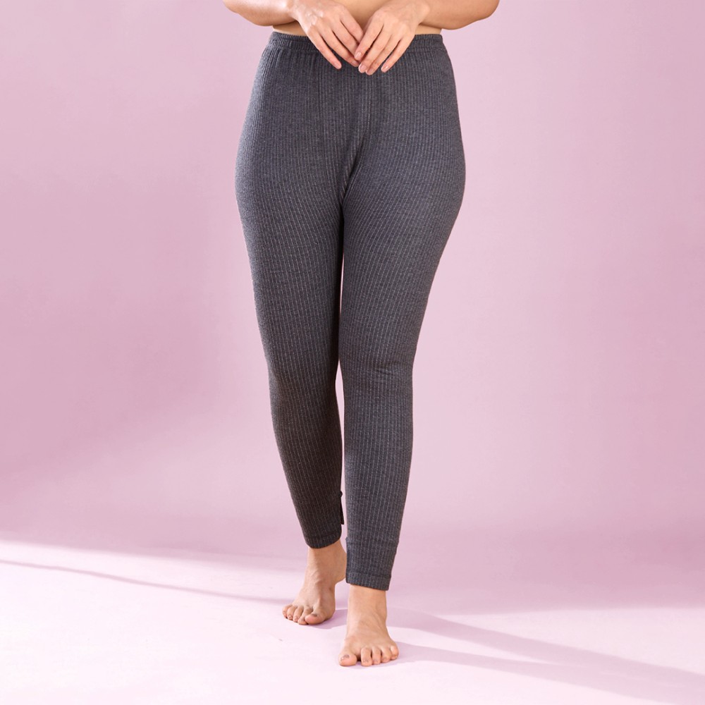 Lux Inferno Women's Self Striped Thermal Bottom (Charcoal) Price - Buy ...