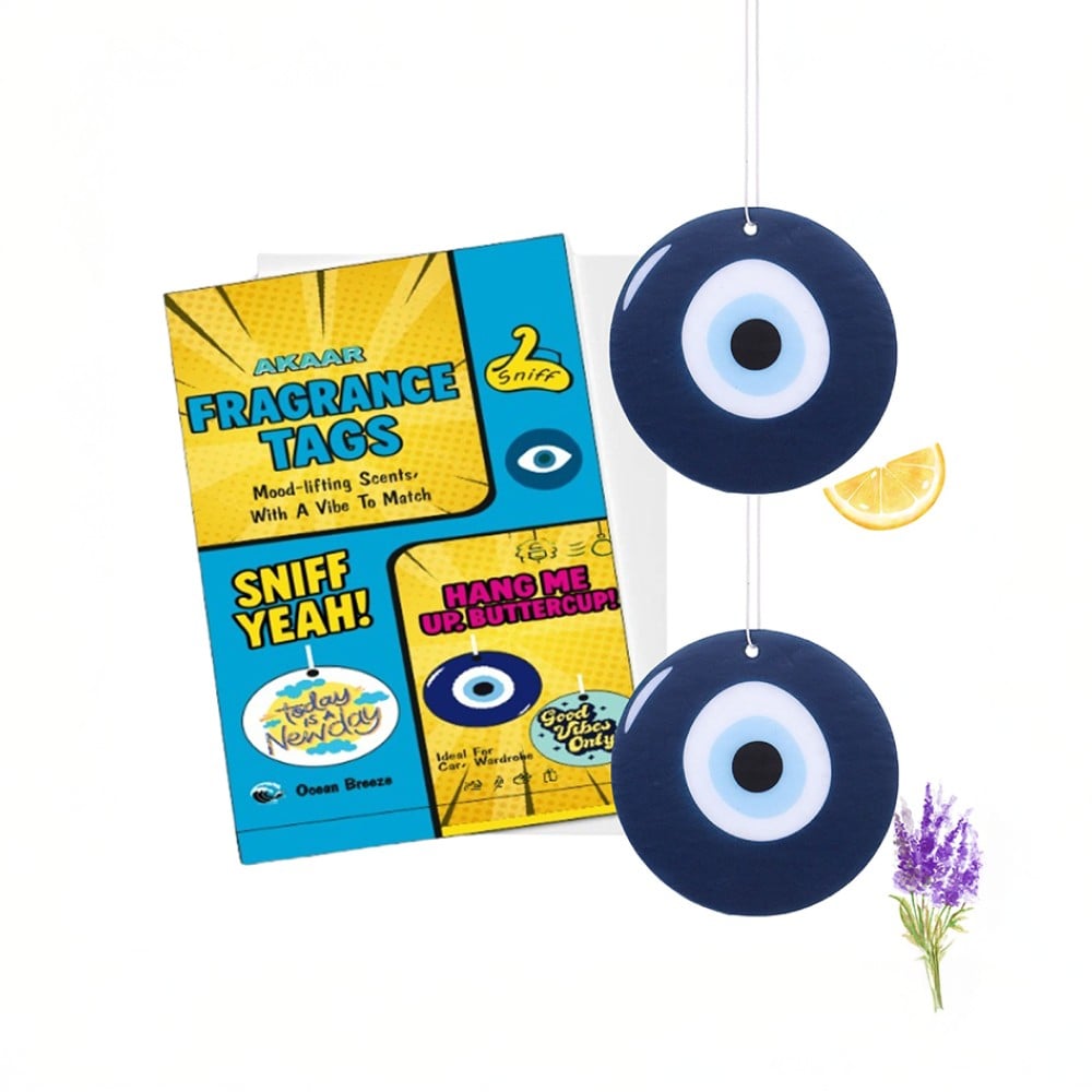 Akaar Aromatic Evil Eye Hanging Car Freshener (Lemon, Lavender) Price ...