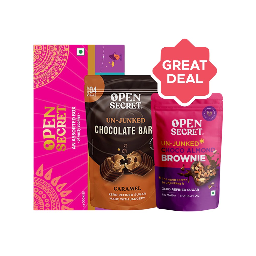 Open Secret Zero Maida Chocolate Almond Brownie + Caramel Filled Bar ...