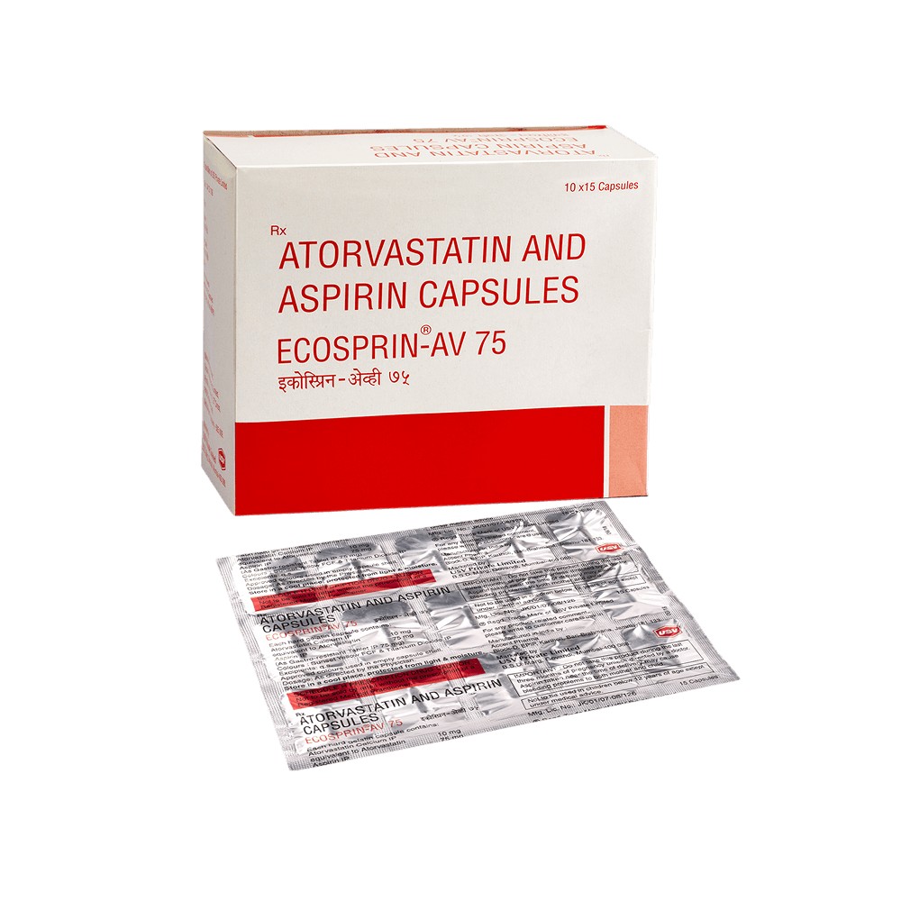 Ecosprin Av 75mg Strip Of 15 Capsules Price - Buy Online at Best Price ...