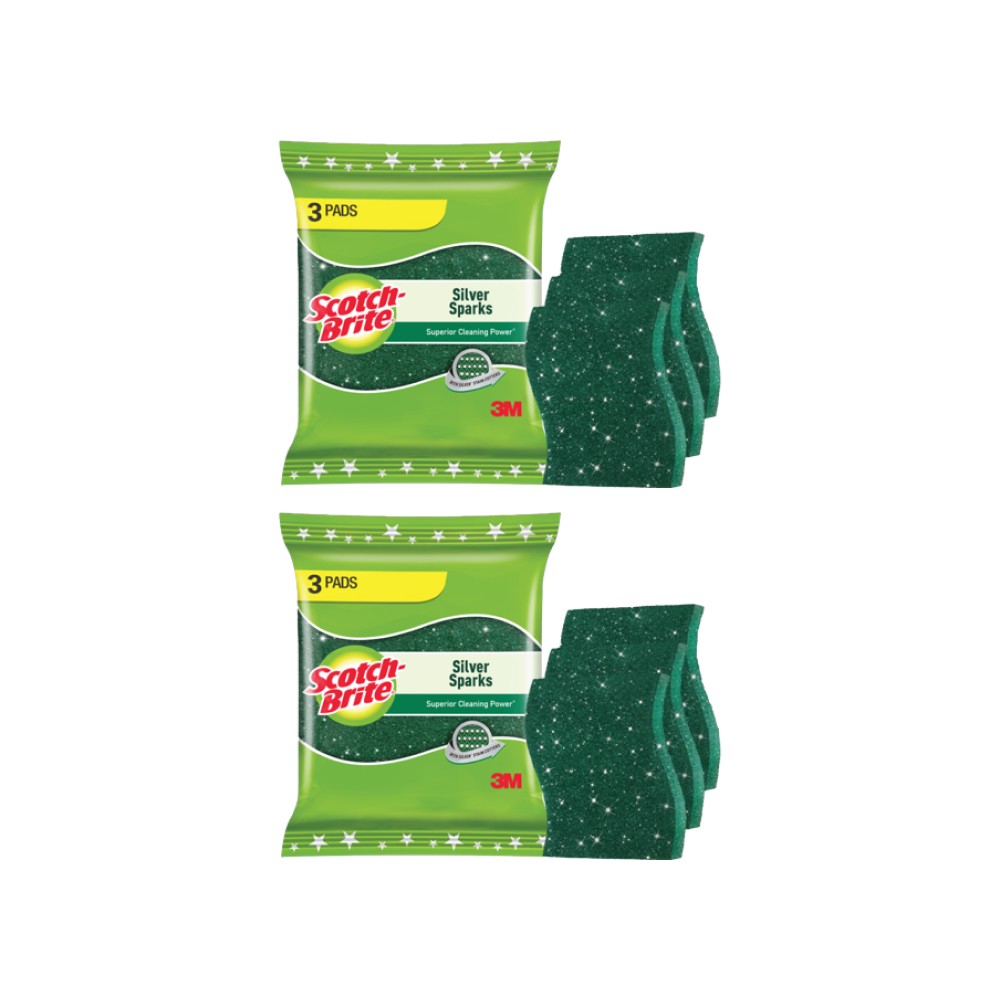Scotch Brite Silver Sparks Scrub Pad (Small) - Pack of 2 Price - Buy ...