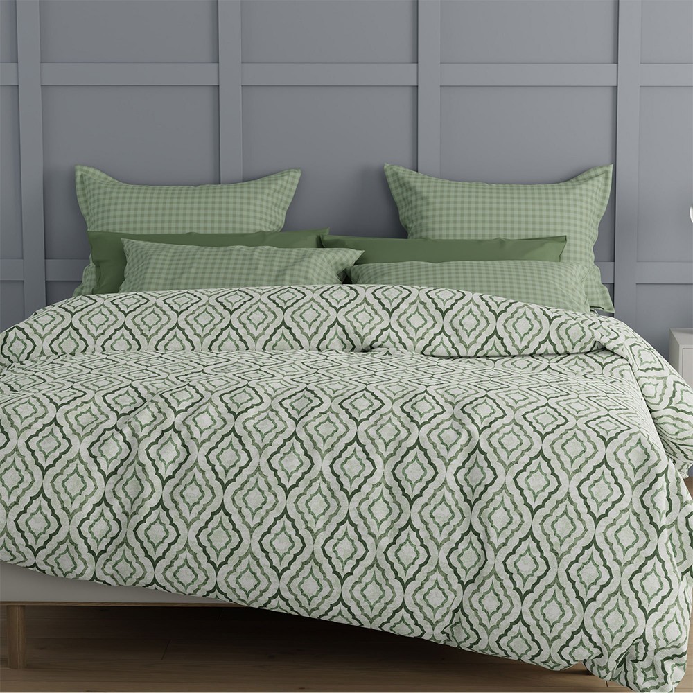myTrident Aroma Cotton Double Bedsheet (144 TC, Green Apple) Price ...