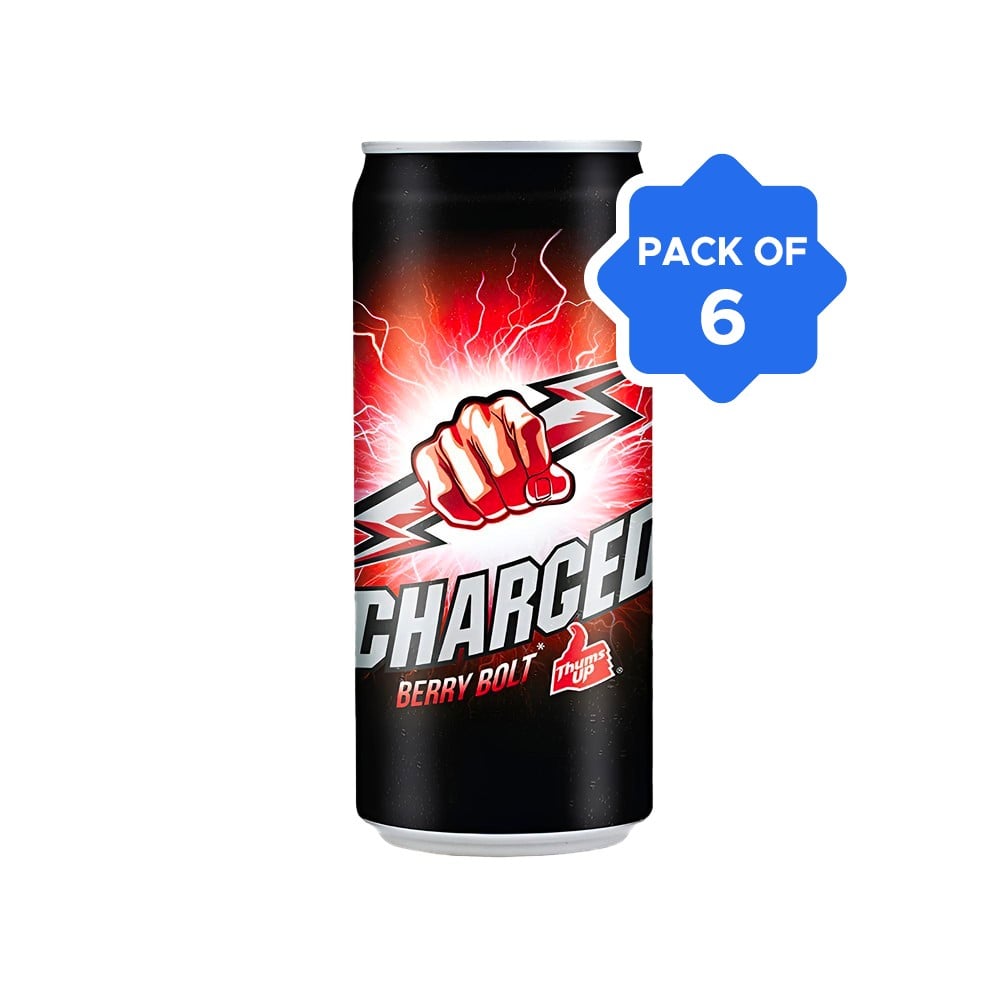 Thums Up Charged Soft Drink Can by Thums Up (Berry Bolt) - Pack of 6 ...