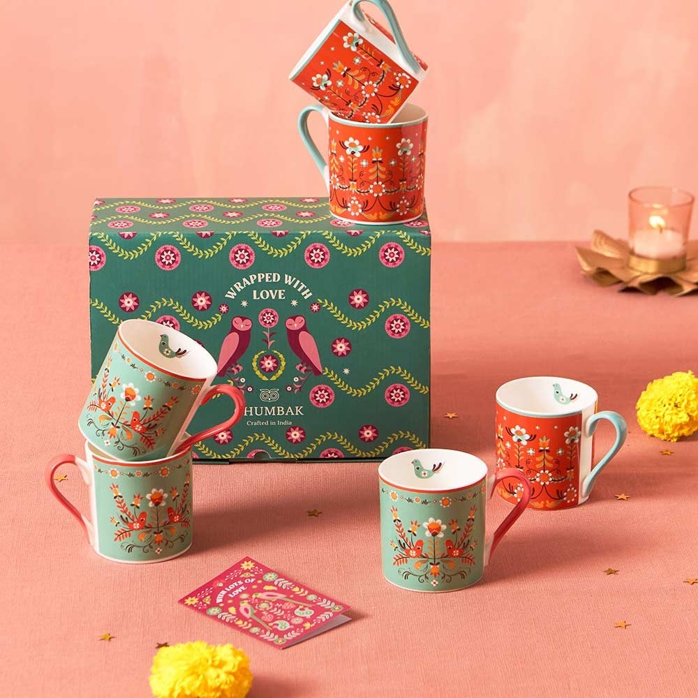 Chumbak Valley Bloom Mug Set (Ceramic, 200 ml) Price - Buy Online at ...