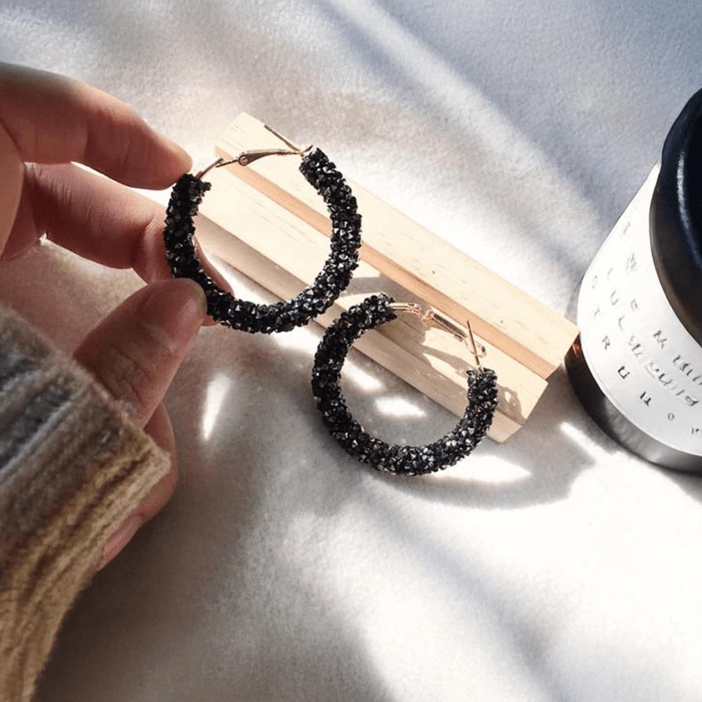 Just Lil Things Berry Beads Hoop Earrings (Black) Price - Buy Online at ...