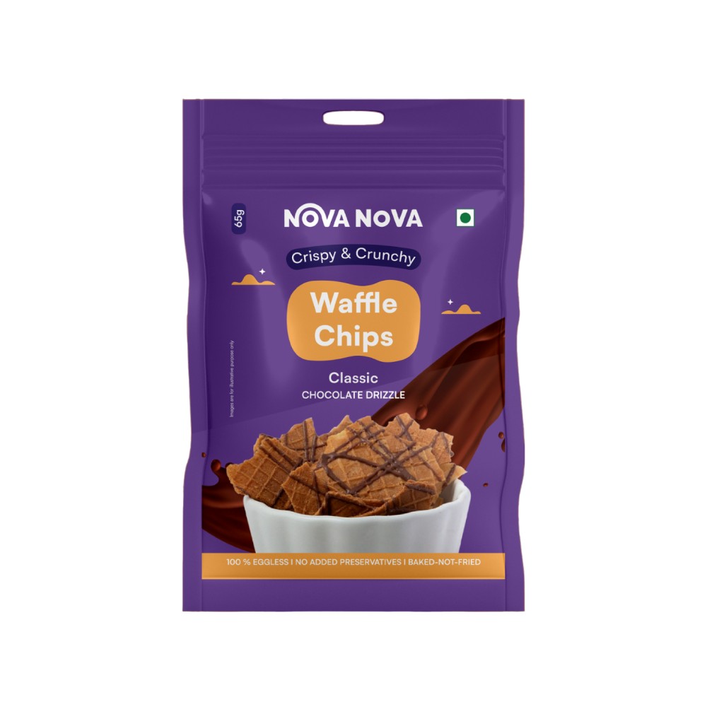 Nova Nova Classic Chocolate Drizzle Waffle Chips Price - Buy Online at ...