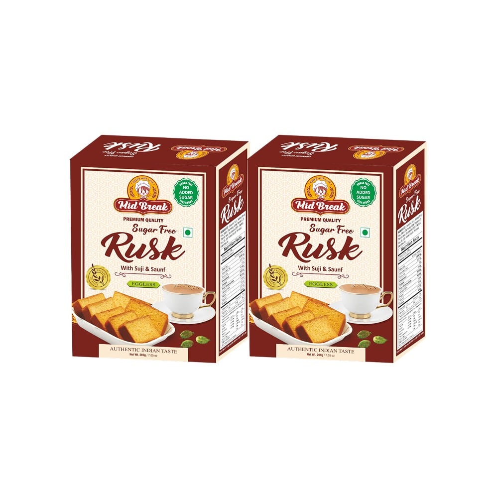 Mid Break Sugar Free Rusk with Suji & Saunf Price - Buy Online at Best ...