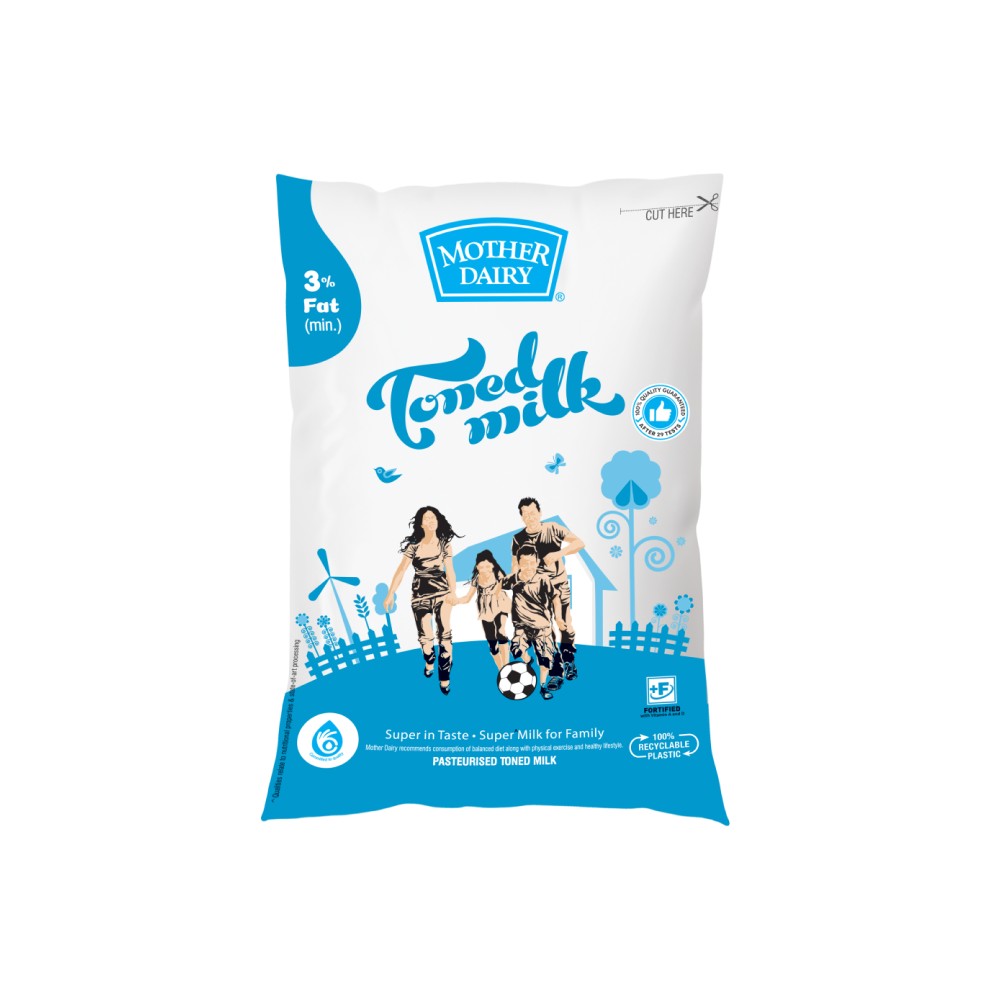 Mother Dairy Toned Toned Milk Price - Buy Online at ₹60 in India