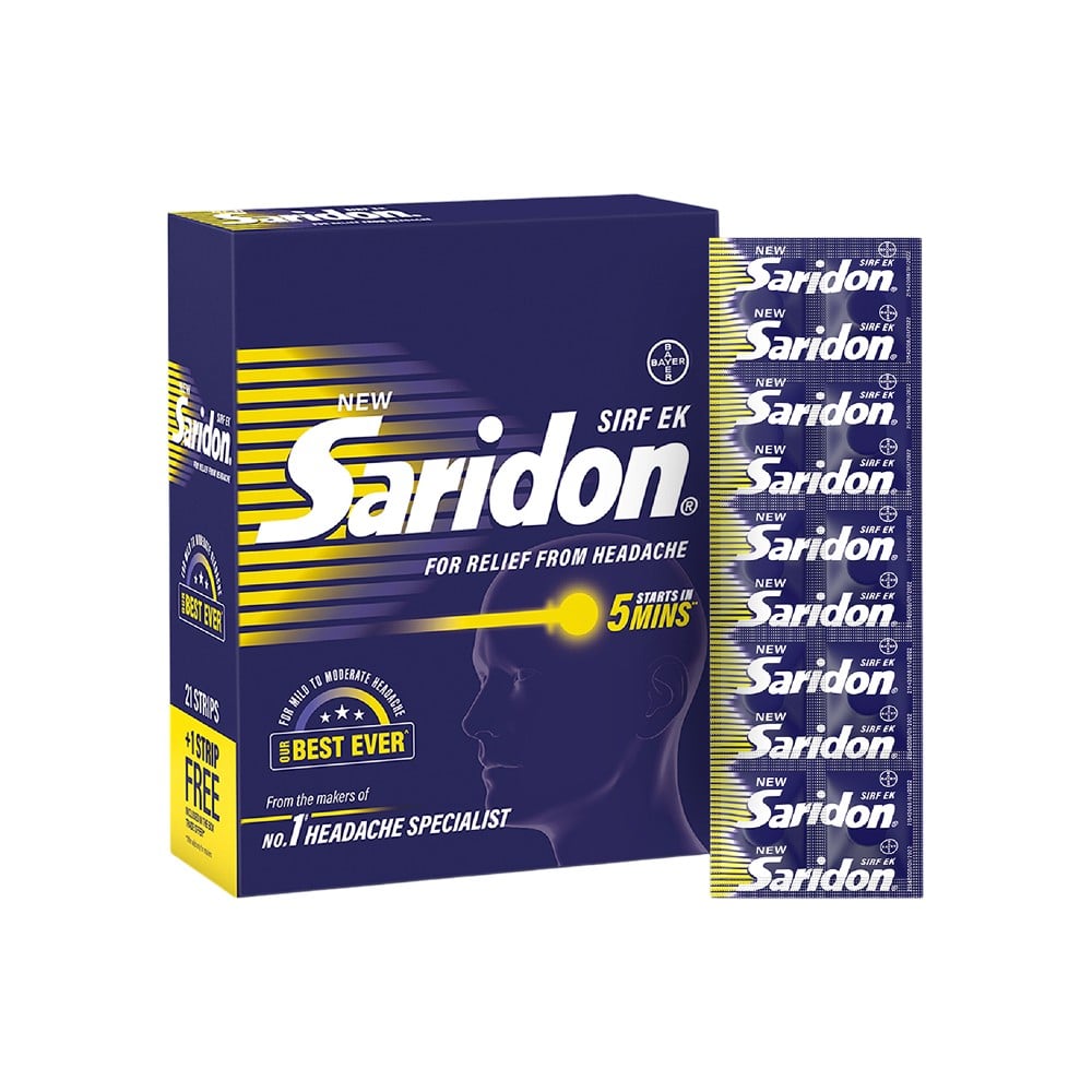 New Saridon Strip Of 10 Tablets Price - Buy Online at ₹51 in India