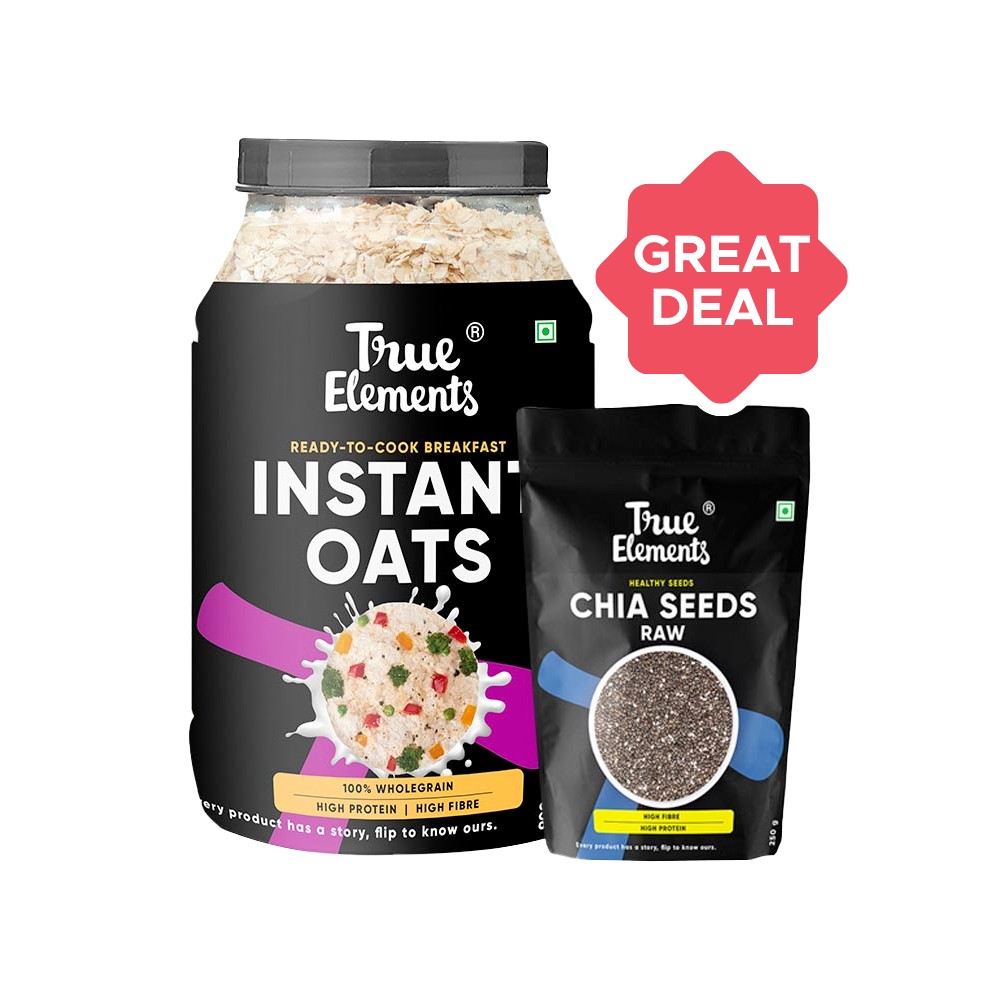 True Elements Instant Instant Oats - Gluten Free, 100% Wholegrain ...