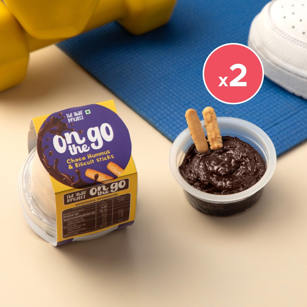 The khao project On The Go Choco Hummus & Biscuit Sticks - Pack of 2 ...