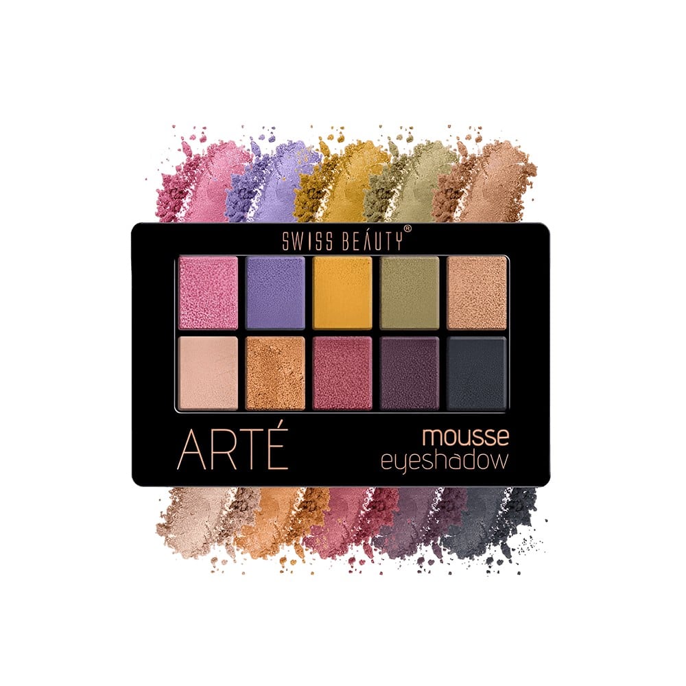 Swiss Beauty Arte Mousse Eye Shadow Palette (Multicolor 02) Price - Buy ...