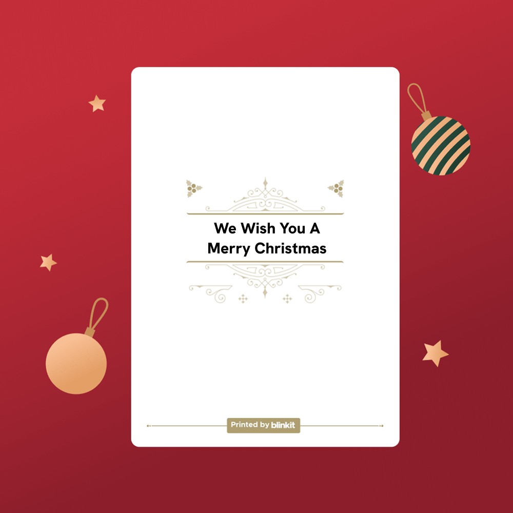 Colour Single Side Landscape Christmas Carol - We Wish you a Merry ...