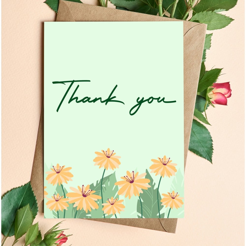 Mad Over Print Floral Thank You Greeting Card Price - Buy Online at ₹69 ...