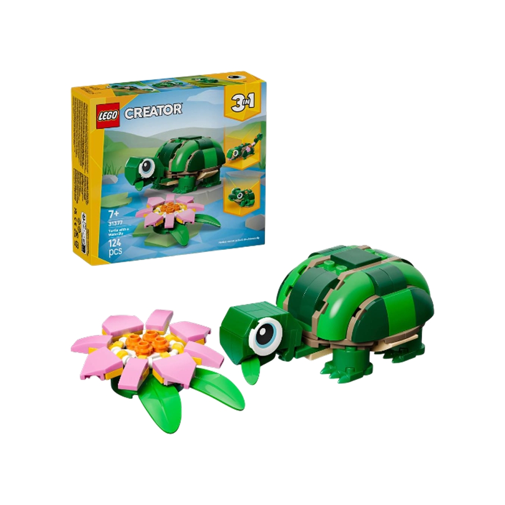 Lego Creator 3 in 1 Turtle with a Water Lily Flower Building Blocks ...