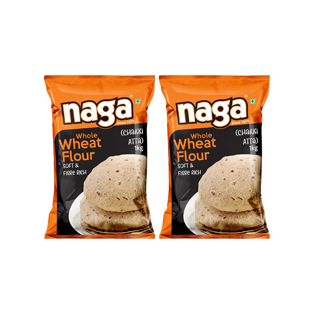 Naga Whole Wheat Atta - Pack of 2 Price - Buy Online at Best Price in India