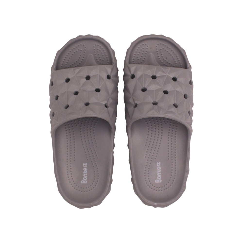 Bonkerz Geometric Design Women's Sliders (Charcoal Grey) Price - Buy ...