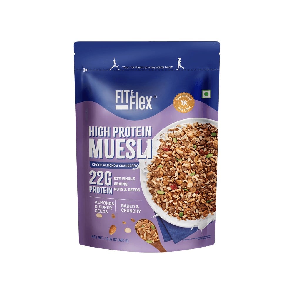 Fit&Flex High Protein Muesli (Choco Almond & Cranberry) Price - Buy ...
