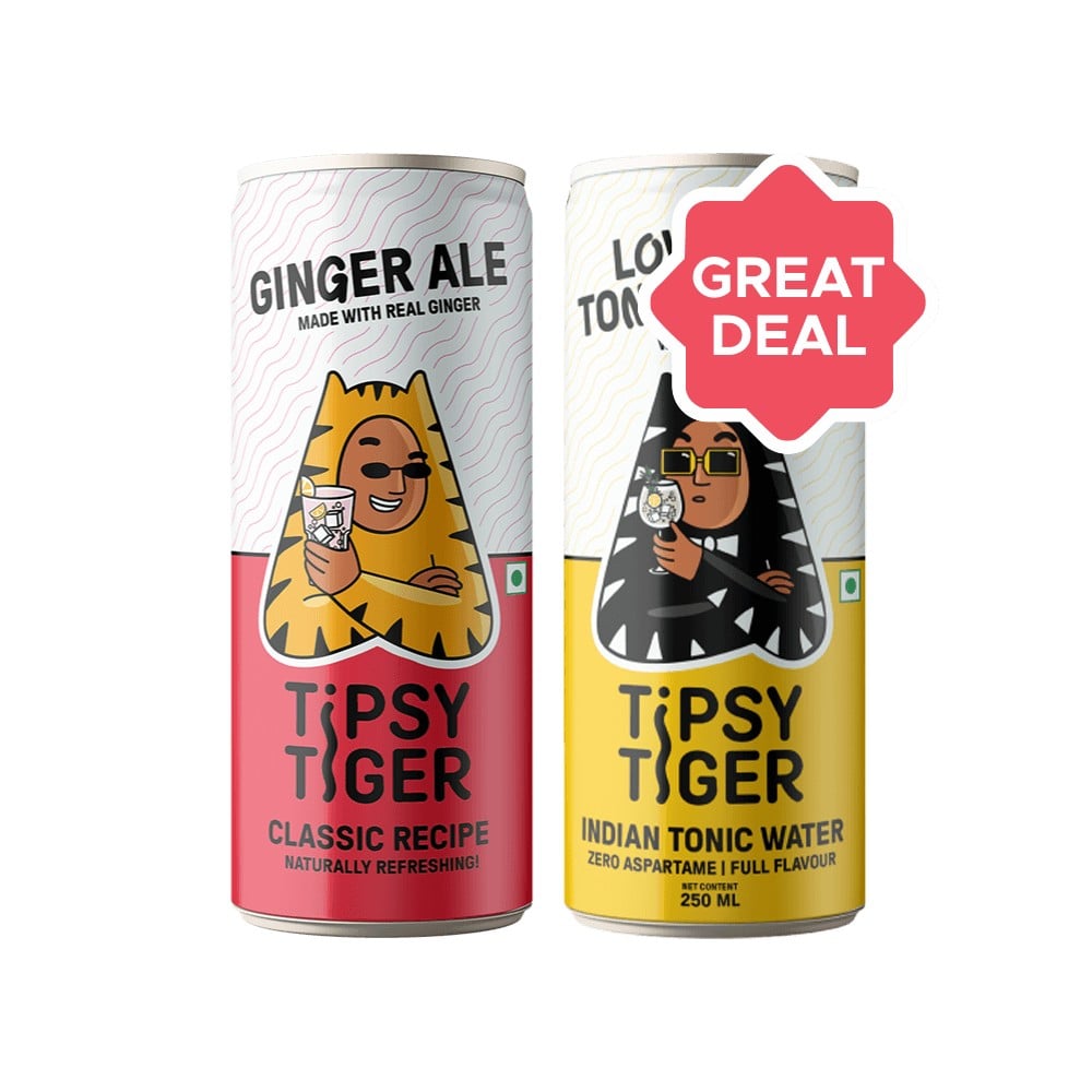 Tipsy Tiger Ginger Ale (Ginger Ale made with Real Ginger) + Indian ...