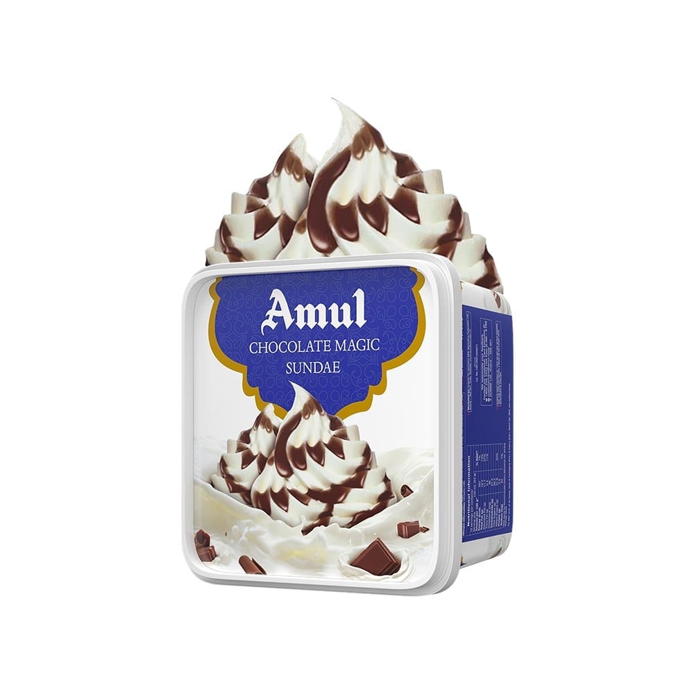 Amul Chocolate Magic Sundae Ice Cream Tub Price - Buy Online at ₹215 in ...