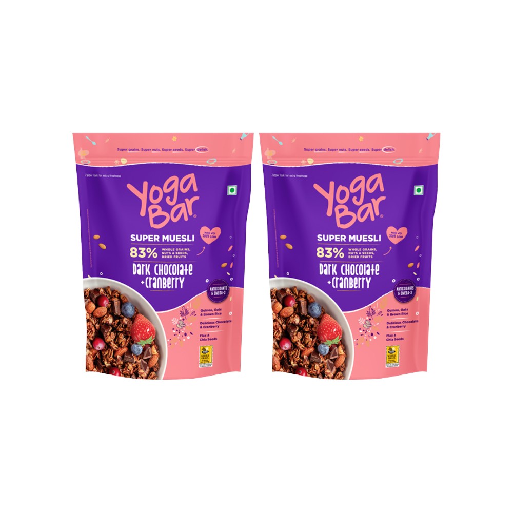 Yoga Bar Dark Chocolate & Cranberry Muesli - Pack of 2 Price - Buy ...