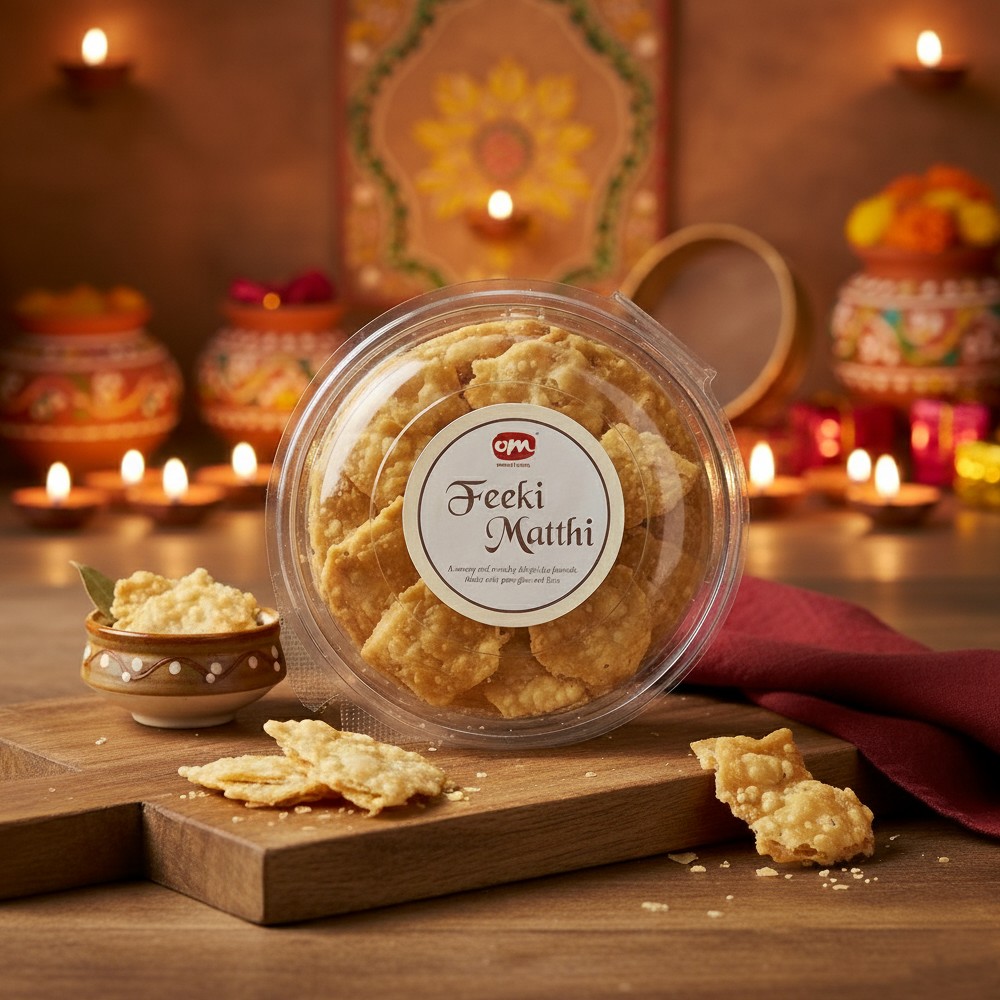 Om Sweets Feeki Desi Ghee Mathri/Matthi (4 Pieces) Price - Buy Online ...