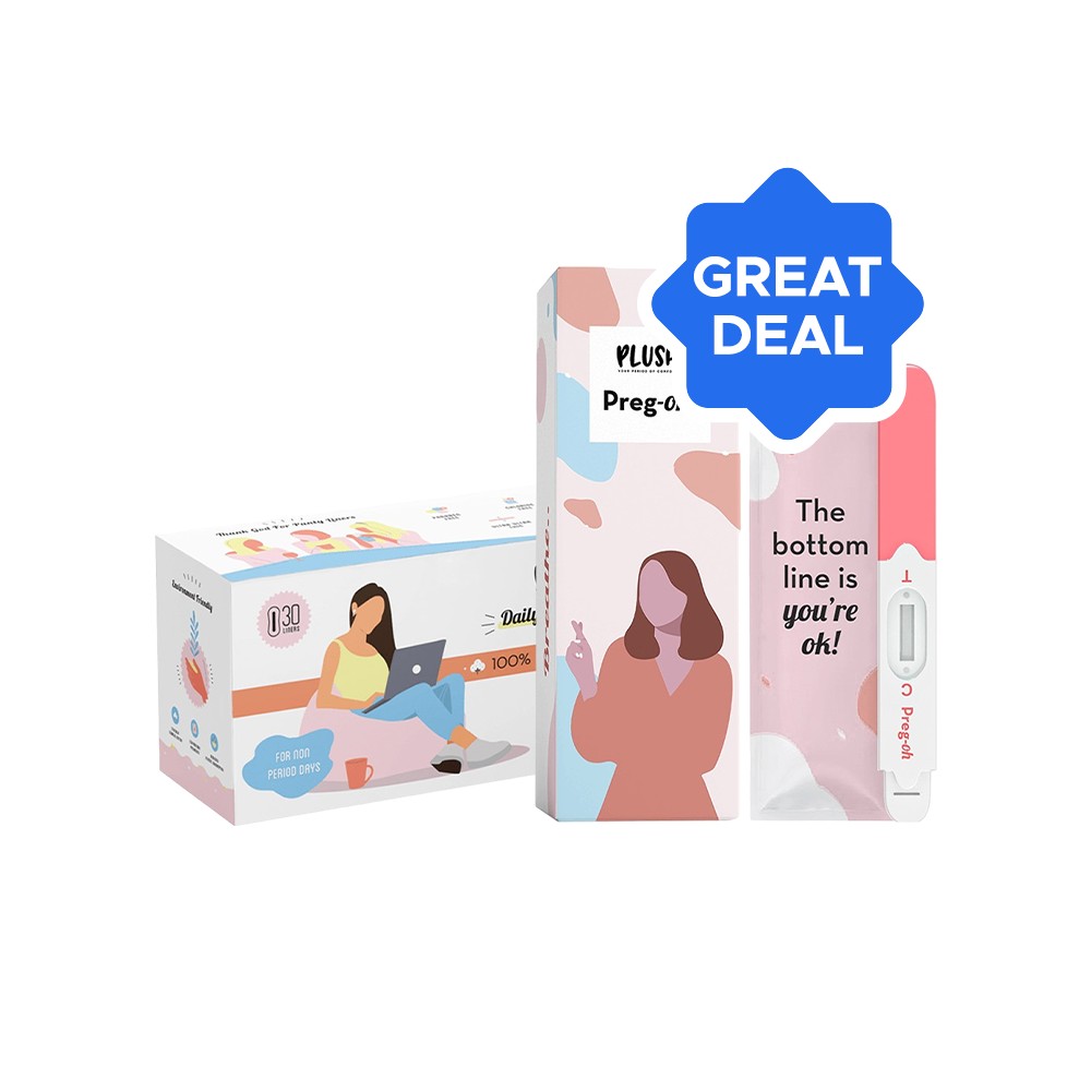 Plush Preg-oh! Pregnancy Test Kit (Midstream) + Daily Large Panty ...