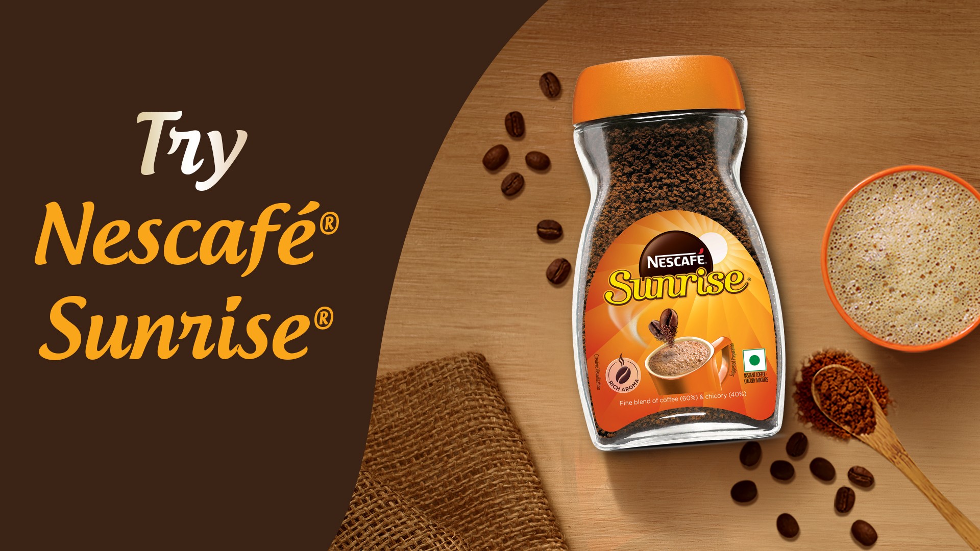 Nescafe Sunrise Instant Coffee Powder (Rich Aroma, Coffee-Chicory Mix ...