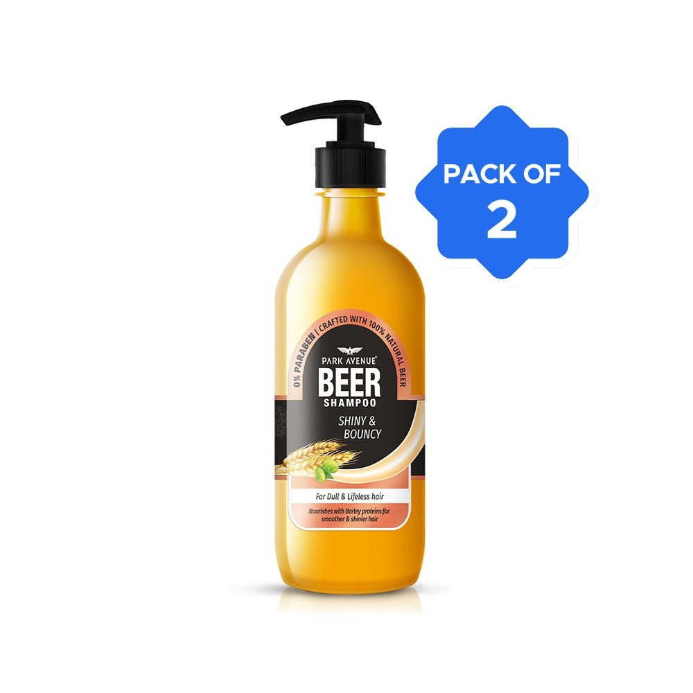 Park Avenue Shiny & Bouncy Beer Shampoo 650 ml - Pack of 2 Price - Buy ...