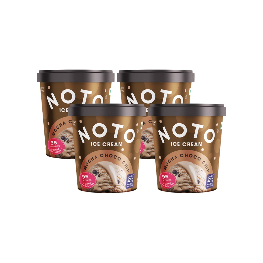 Noto Mocha Choco Chip Low Calories Ice Cream Cup - Pack of 4 Price ...