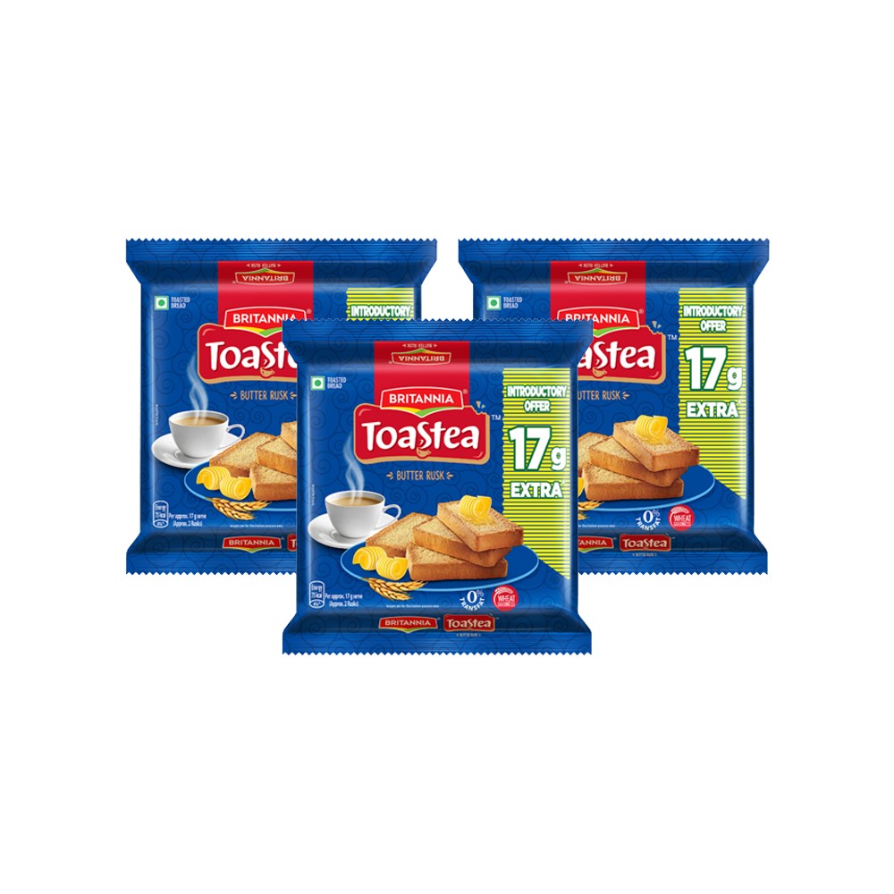 Britannia Toastea Butter Rusk - Pack of 3 Price - Buy Online at Best ...